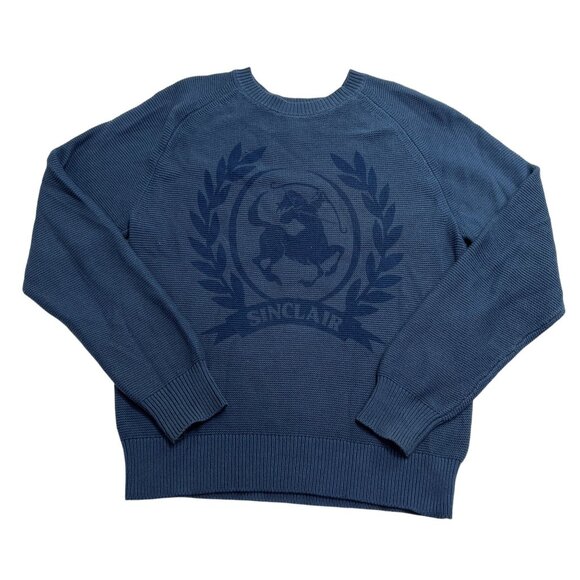 Sinclair | Sweaters | Sinclair Global Crest Island Knit Sweater In Blue ...